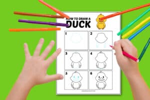 How To Draw a Duck Easy Step-By-Step Tutorial - Made with HAPPY
