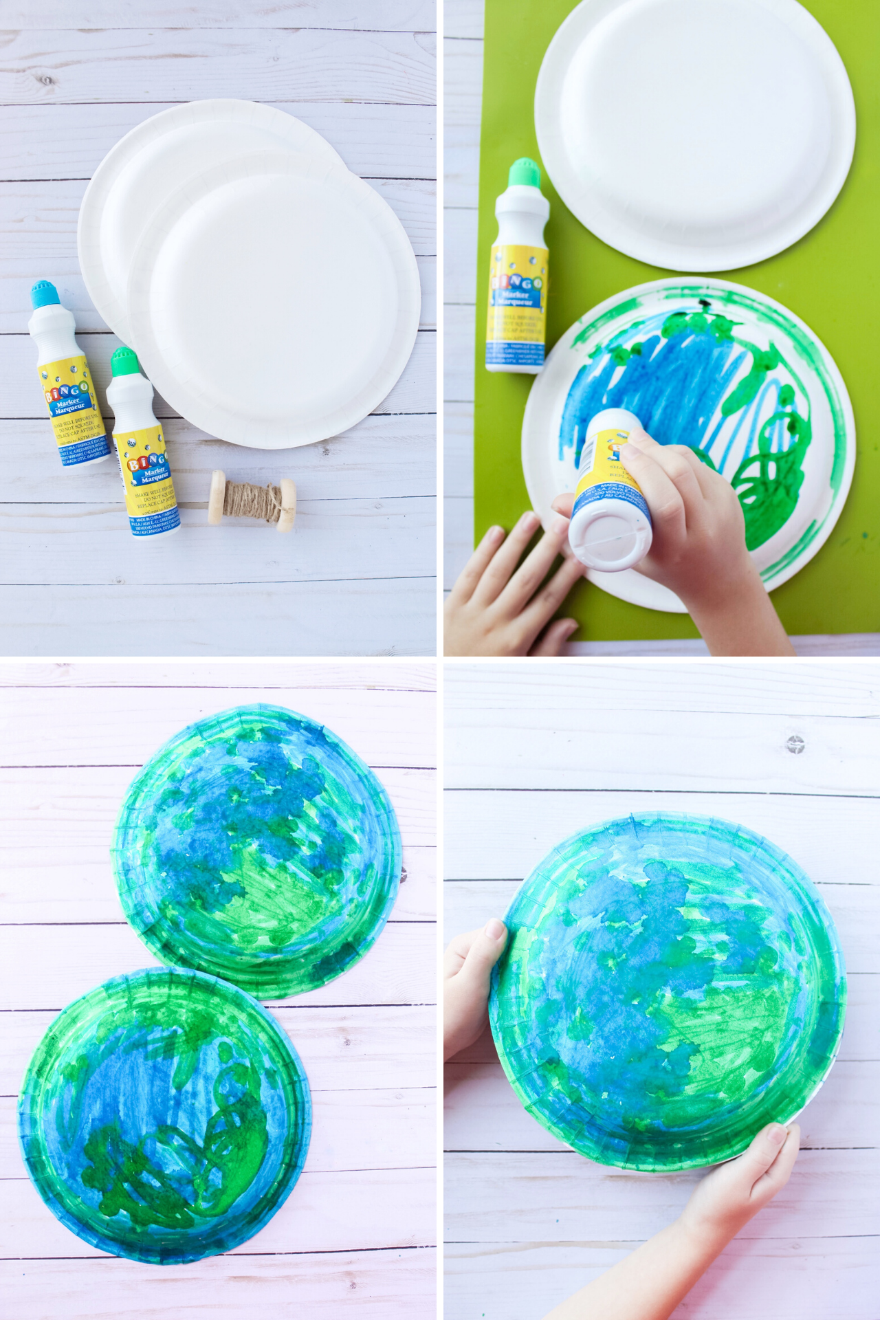 How to Make an Earth Day Paper Plate Globe Craft - Made with HAPPY