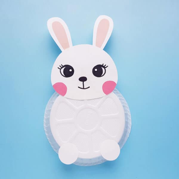 Easy Paper Plate Bunny Craft For Kids - Made with HAPPY