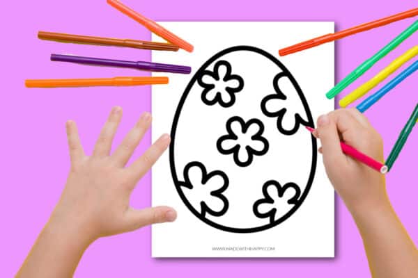 Black Glitter Glue Easter Eggs Art Craft For Kids - Made with HAPPY