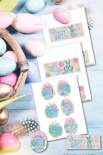 Free Printable Easter Gift Tags - Made with HAPPY