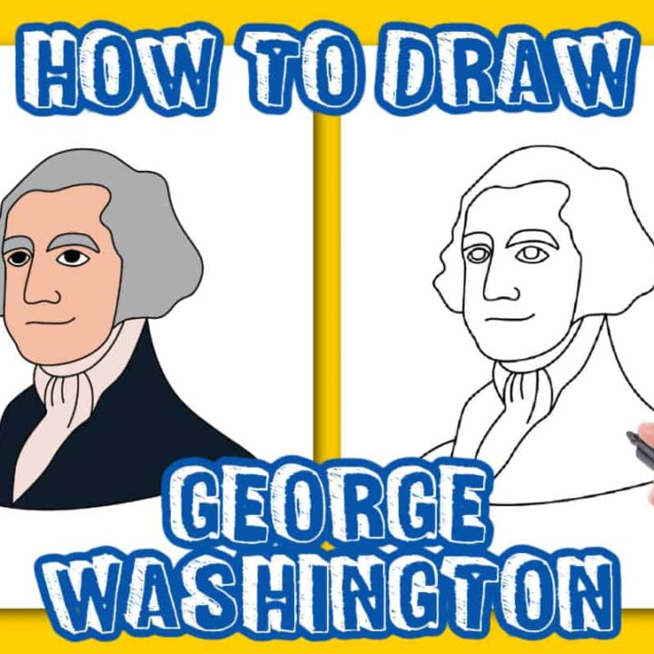 How To Draw George Washington - Made with HAPPY