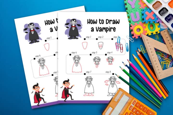 Easy How To Draw a Vampire Tutorial - Made with HAPPY