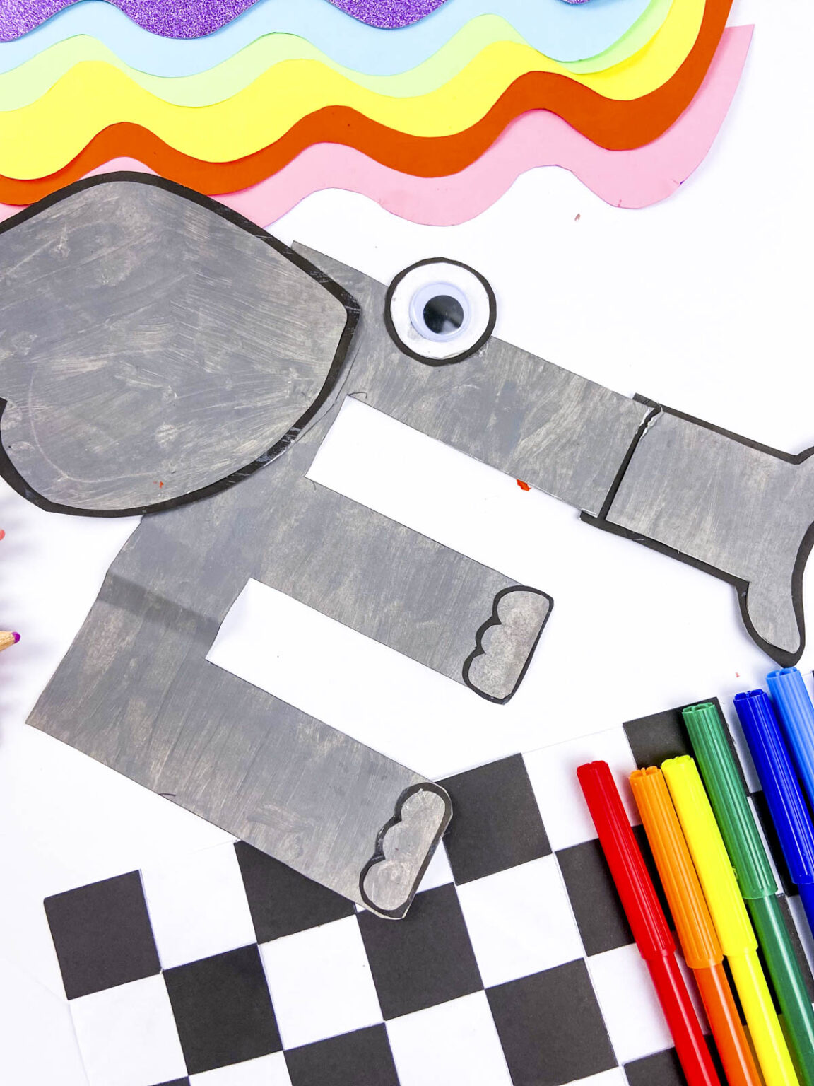E is For Elephant Craft with Printable Letter E - Made with HAPPY
