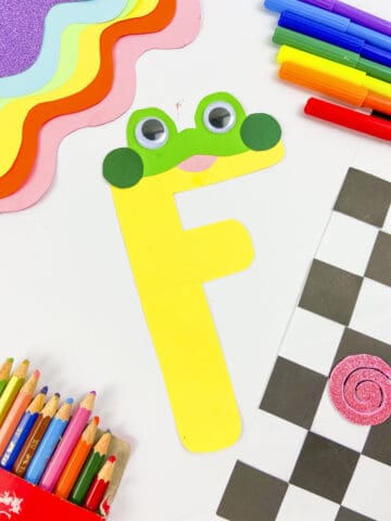 F is For Frog Craft with Printable Letter F - Made with HAPPY