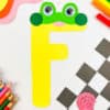 F is For Frog Craft with Printable Letter F - Made with HAPPY