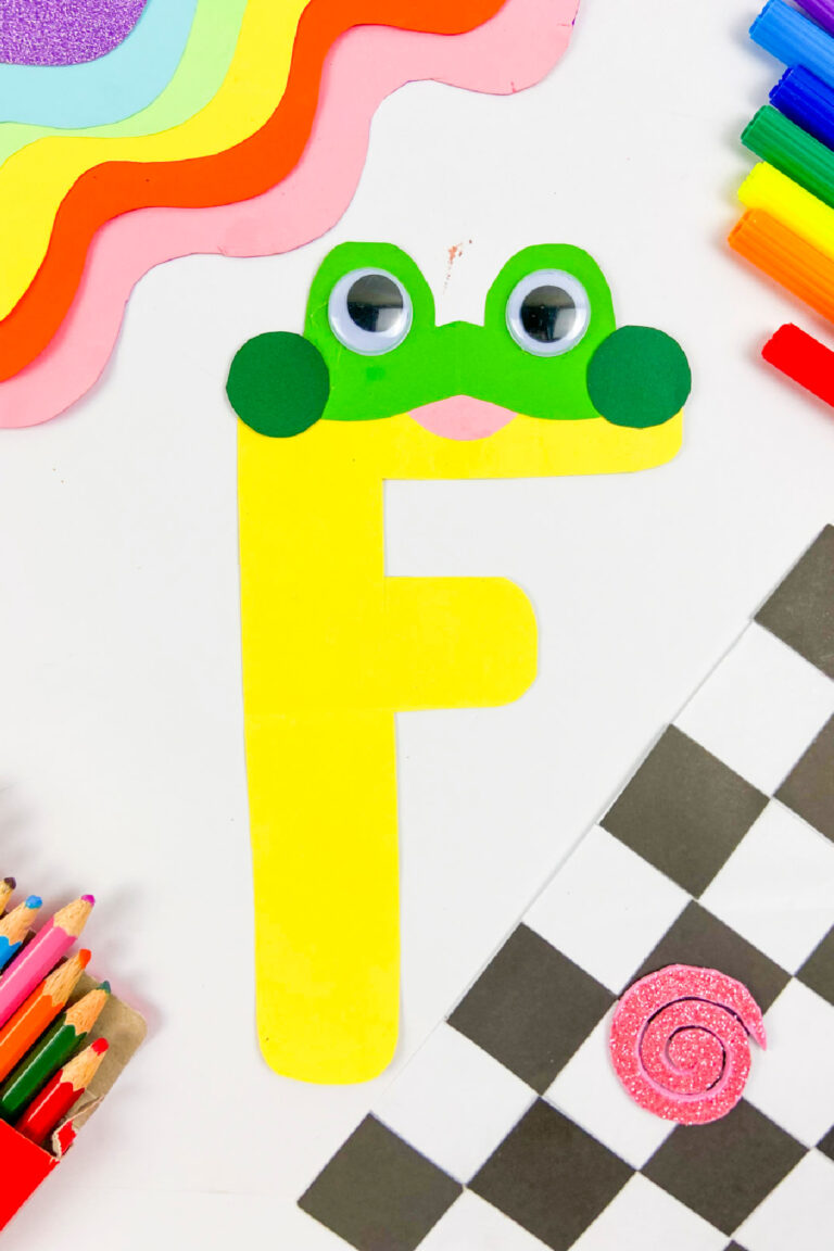 F is For Frog Craft with Printable Letter F - Made with HAPPY
