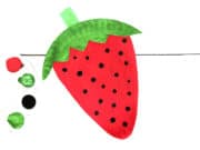 Paper Plate Strawberry Craft - Made with HAPPY