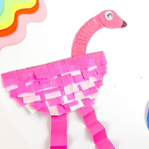 Paper Plate Flamingo Craft For Kids - Made with HAPPY