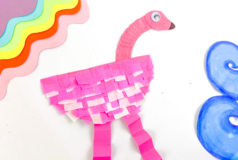 Paper Plate Flamingo Craft For Kids - Made with HAPPY