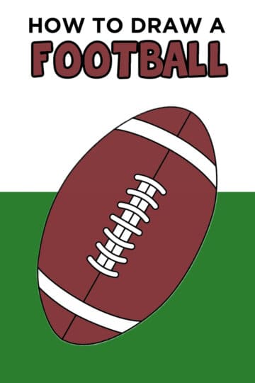 How To Draw a Football - Easy Step-By-Step Guide - Made with HAPPY