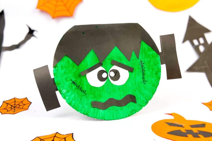 Frankenstein Paper Plate Craft - Made with HAPPY