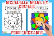 Free Printable Cinderella Color By Number - Made with HAPPY