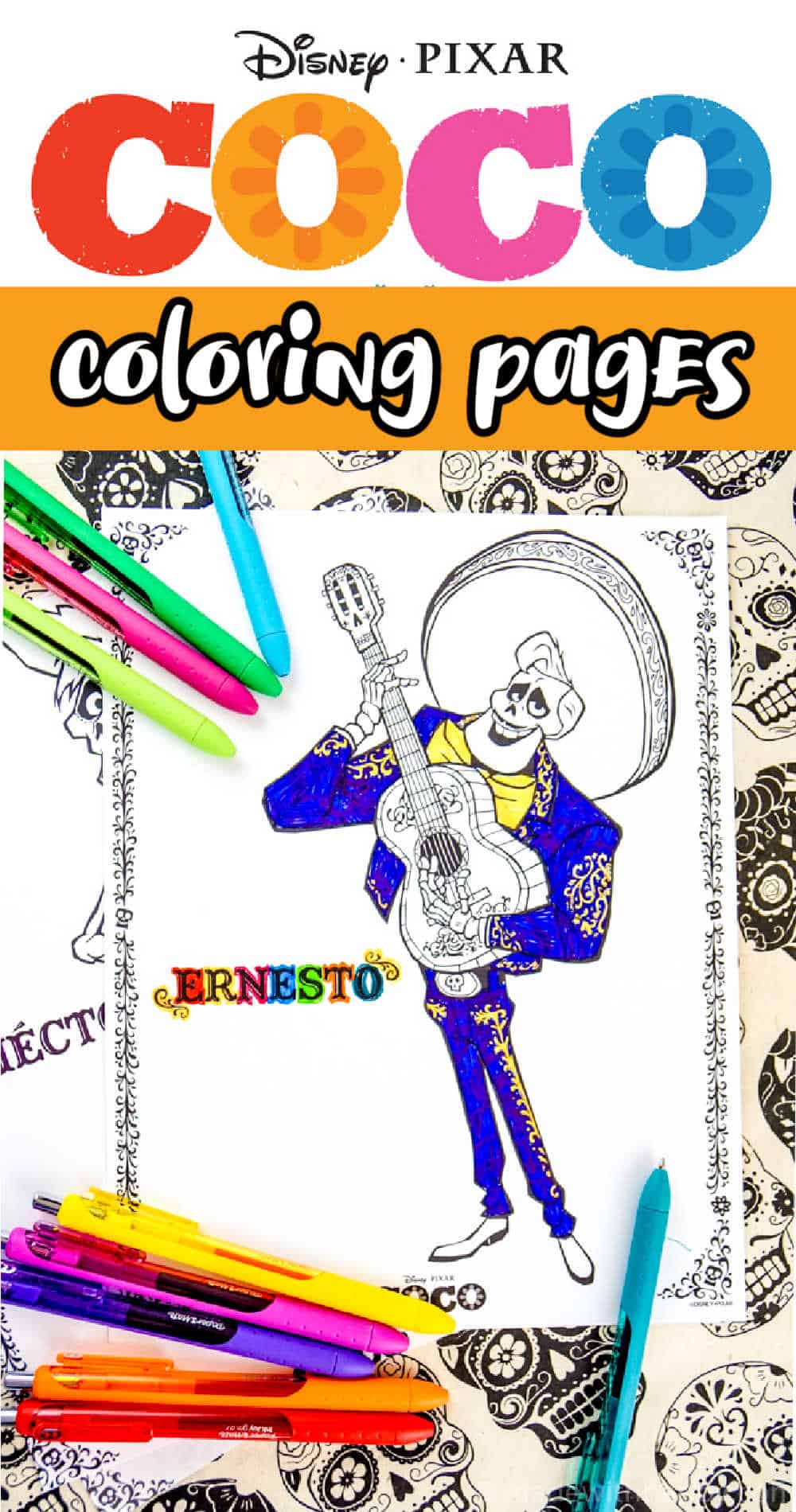 Disney's Coco Coloring Pages - Made with HAPPY