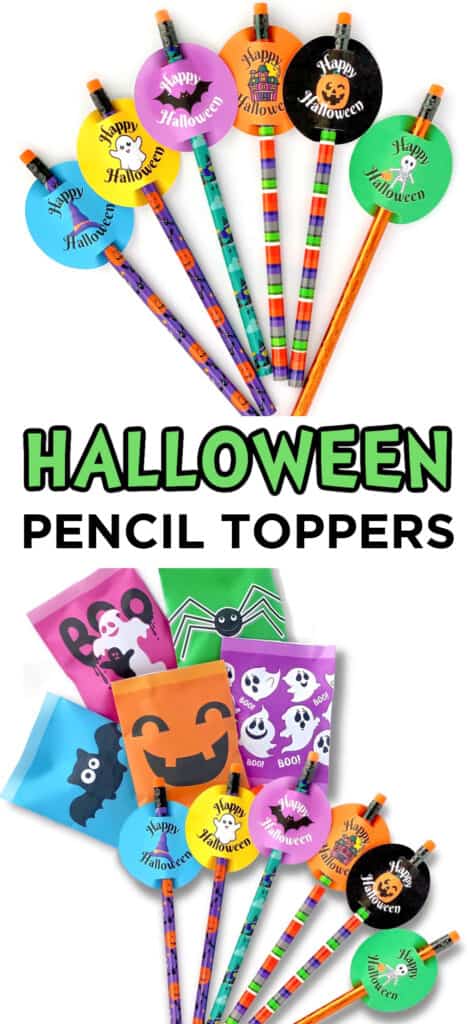 FREE Printable Halloween Pencil Toppers - Made with HAPPY