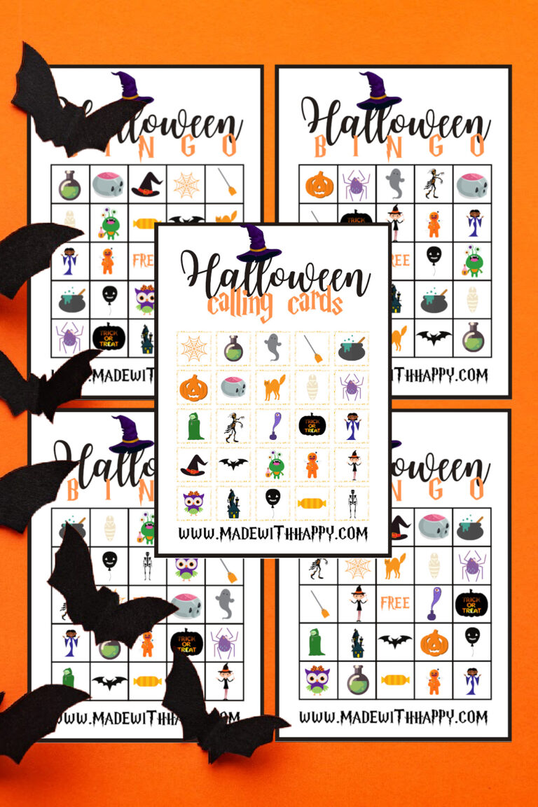 Free Printable Halloween Bingo Cards For 30 Players - Free Printable ...