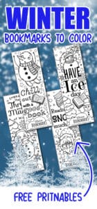 Winter Bookmarks to Color - Made with HAPPY