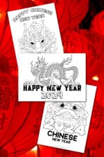 2024 Chinese Dragon Coloring Pages - Made with HAPPY