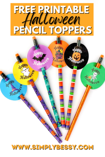 Free Printable Halloween Pencil Toppers - Made with HAPPY
