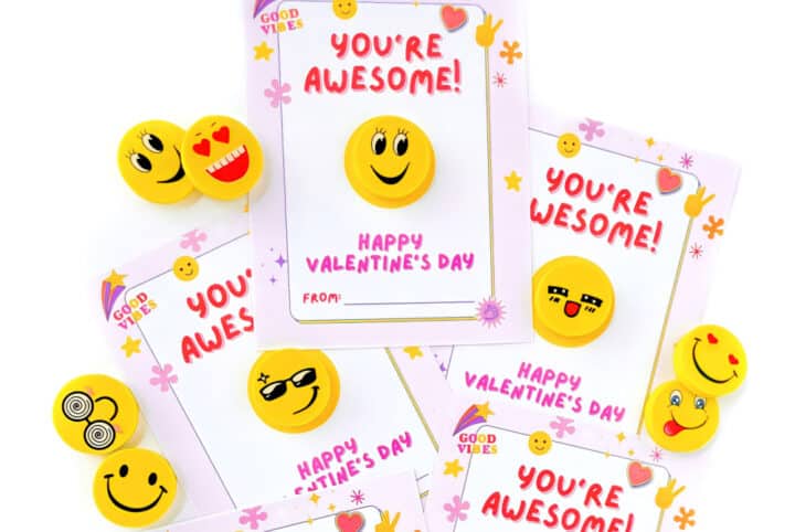 Free Printable Emoji Valentine Cards - Made with HAPPY