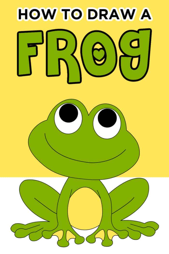 How to Draw a Frog Easy Step By Step - Made with HAPPY