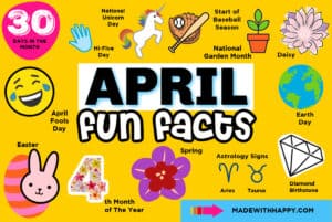 50+ April Fun Facts - Made with HAPPY