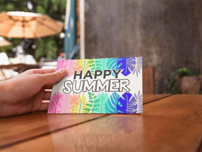 Happy Summer Printable Postcards - Made with HAPPY