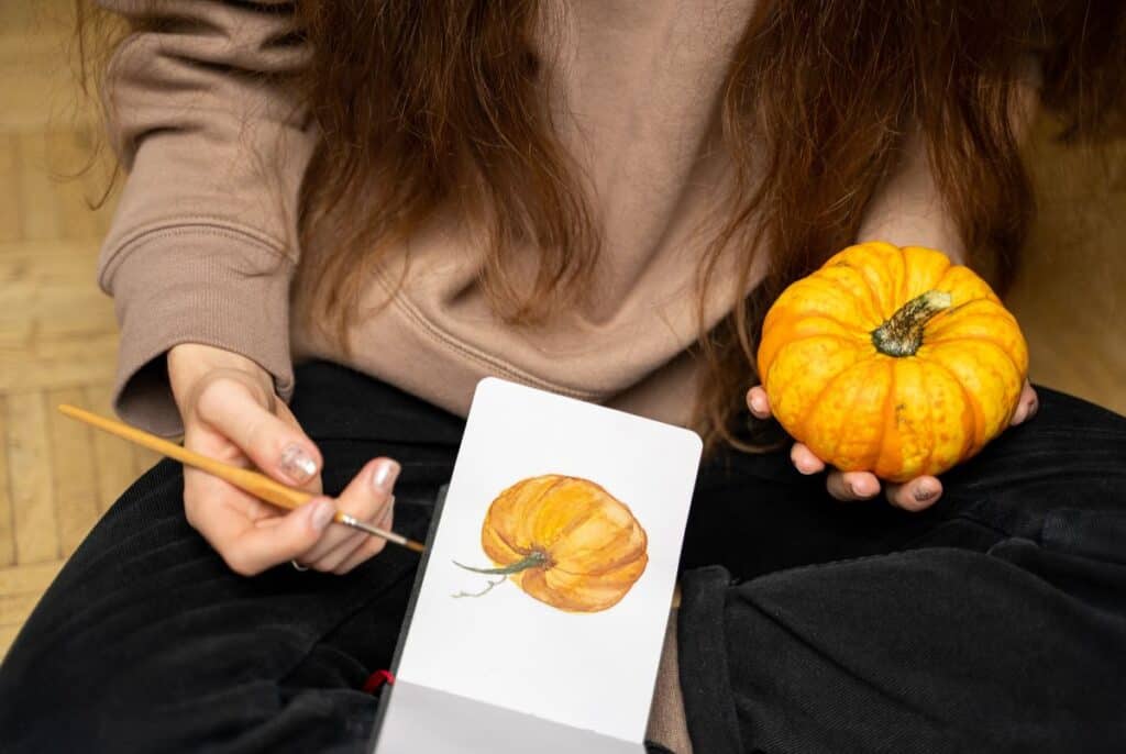 How To Draw a Pumpkin Easy Step-By Step Tutorial - Made with HAPPY