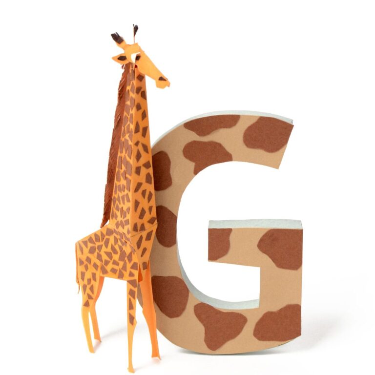 G is For Giraffe Craft with Printable Letter G - Made with HAPPY