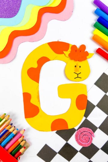 G is For Giraffe Craft with Printable Letter G - Made with HAPPY