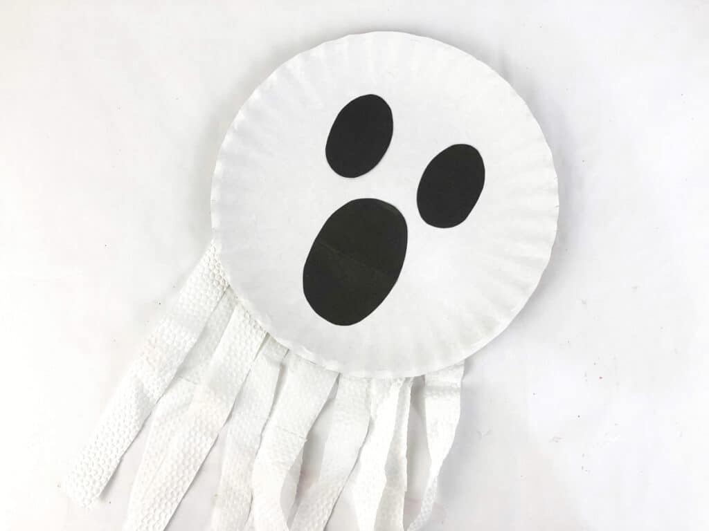 Fun Paper Plate Ghost Craft For Halloween - Made with HAPPY