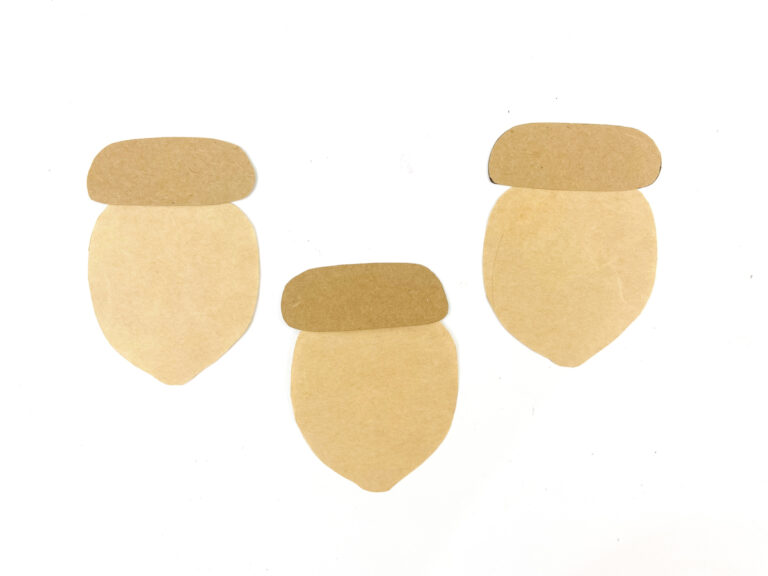 3D Paper Acorn Craft - Made with HAPPY