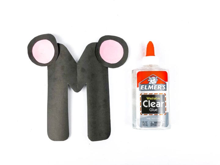 M is for Mouse Craft with Printable Letter M - Made with HAPPY