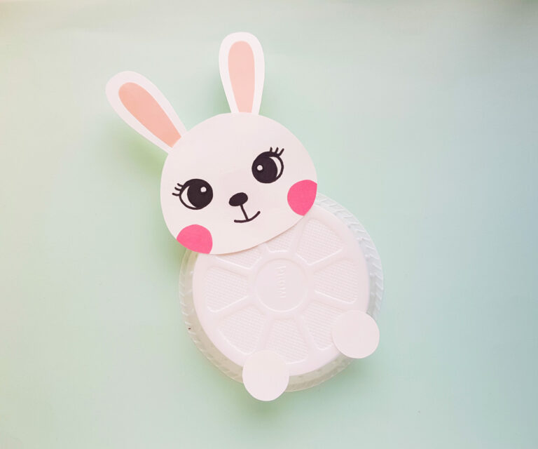 Easy Paper Plate Bunny Craft For Kids - Made with HAPPY
