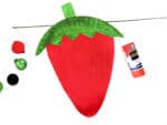 Paper Plate Strawberry Craft - Made with HAPPY