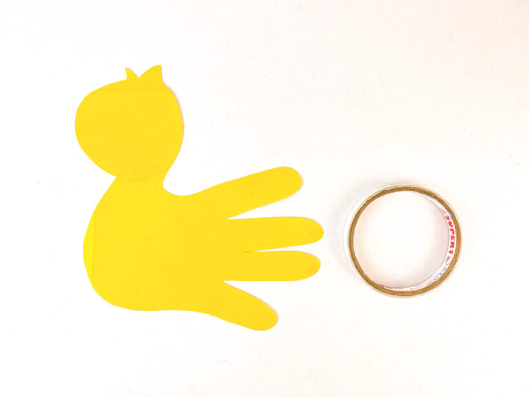 Handprint Paper Duck Craft - Made with HAPPY