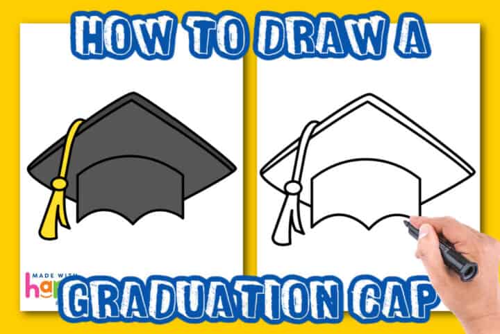 How to Draw a Graduation Cap Easy Step By Step Tutorial