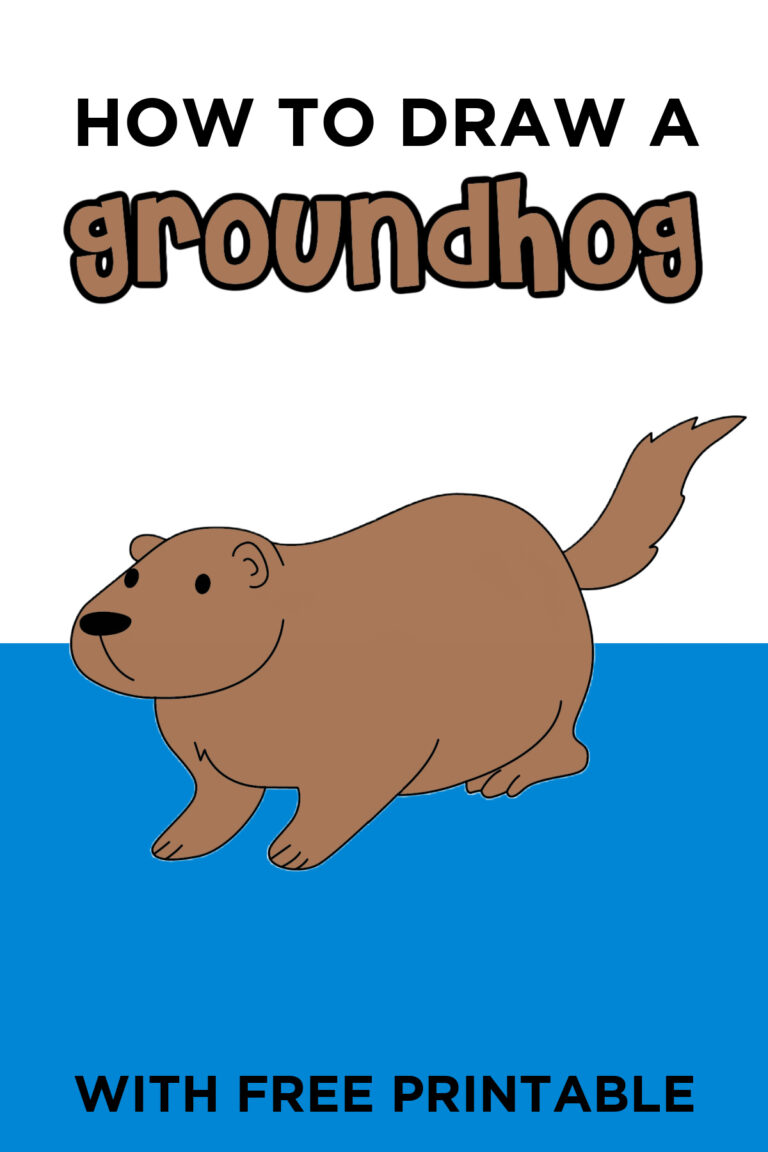 How To Draw a Groundhog - Easy Step-By-Step Tutorial - Made with HAPPY