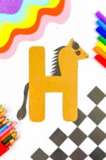 H is For Horse Craft with Printable Letter H - Made with HAPPY