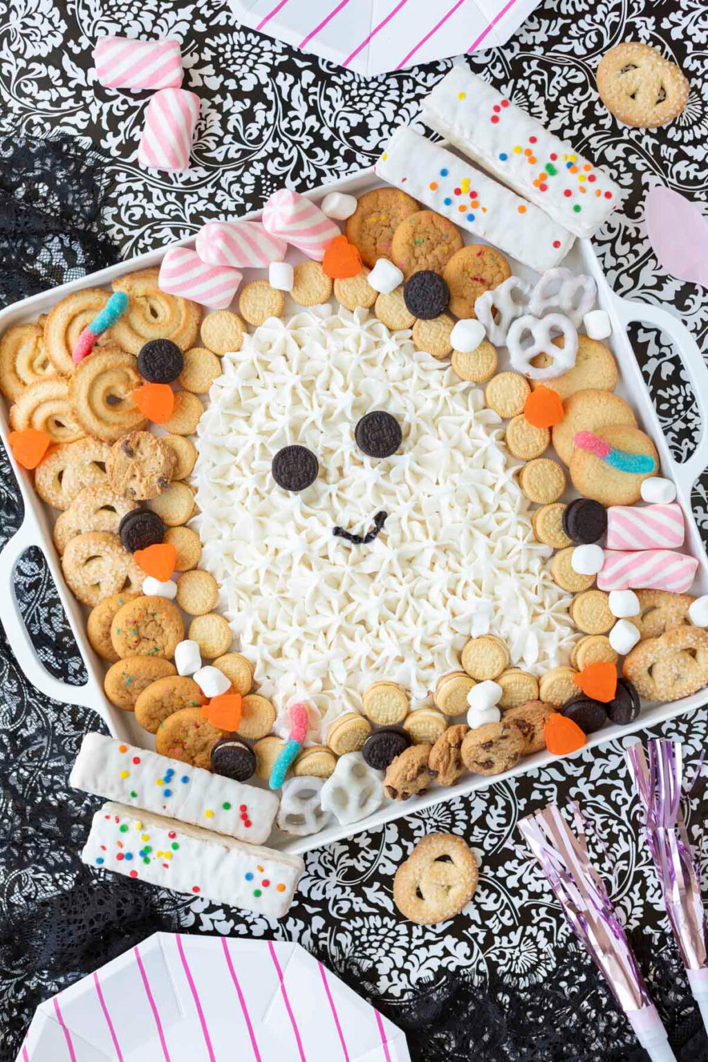 Ghost Halloween Frosting Board - Made with HAPPY