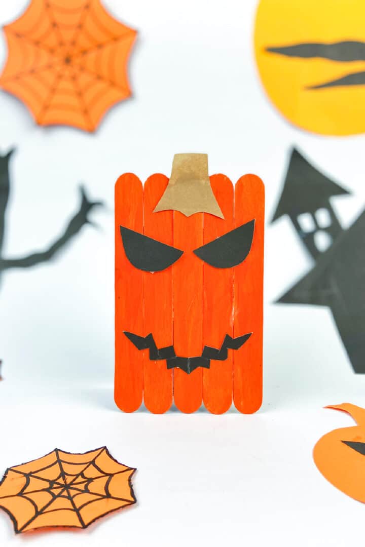 Easy Halloween 3D Pumpkin Craft - Made with HAPPY