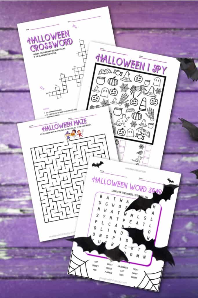 Halloween Activity Sheets