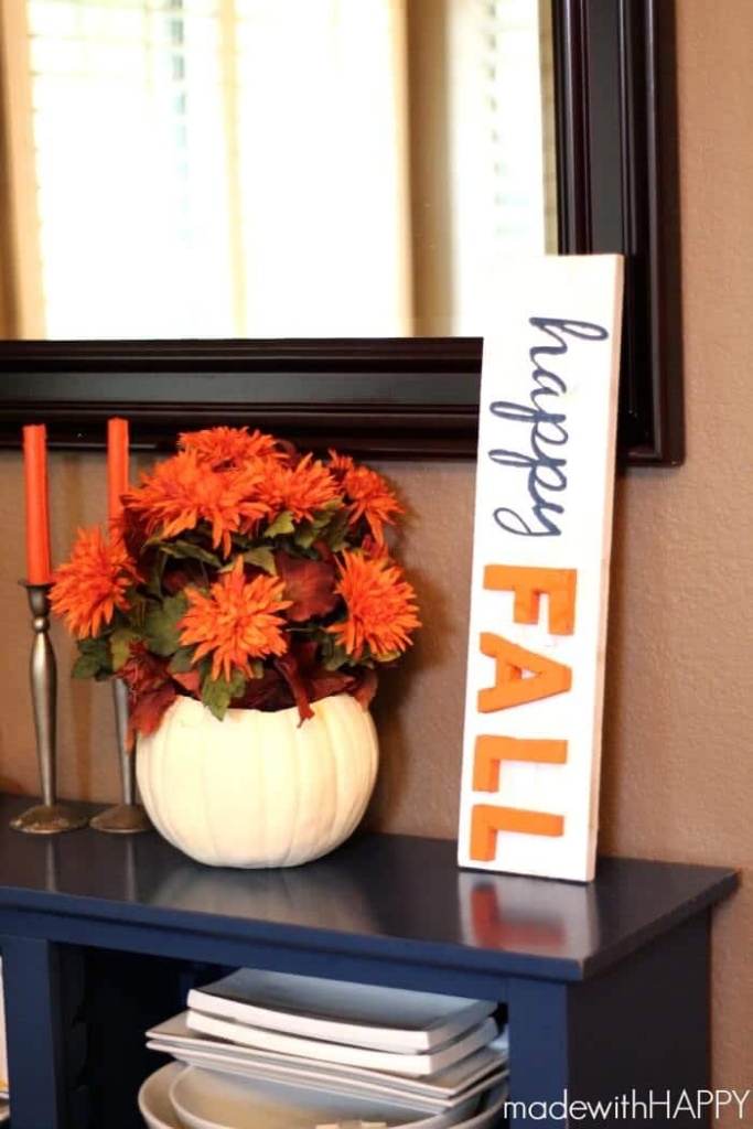 Happy Fall Sign DIY - Made with HAPPY