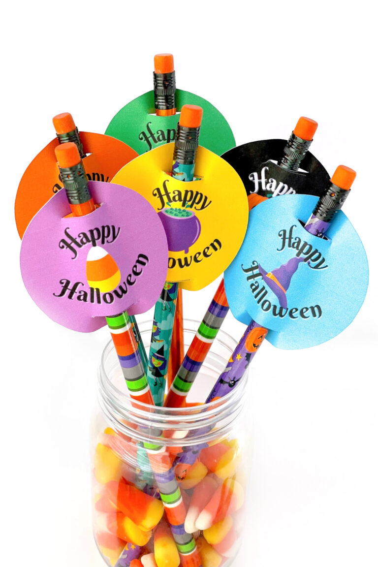 FREE Printable Halloween Pencil Toppers - Made with HAPPY