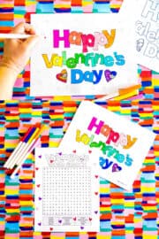 Valentine Color By Number Worksheets - Made with HAPPY