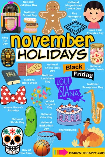 November Holidays - Made with HAPPY