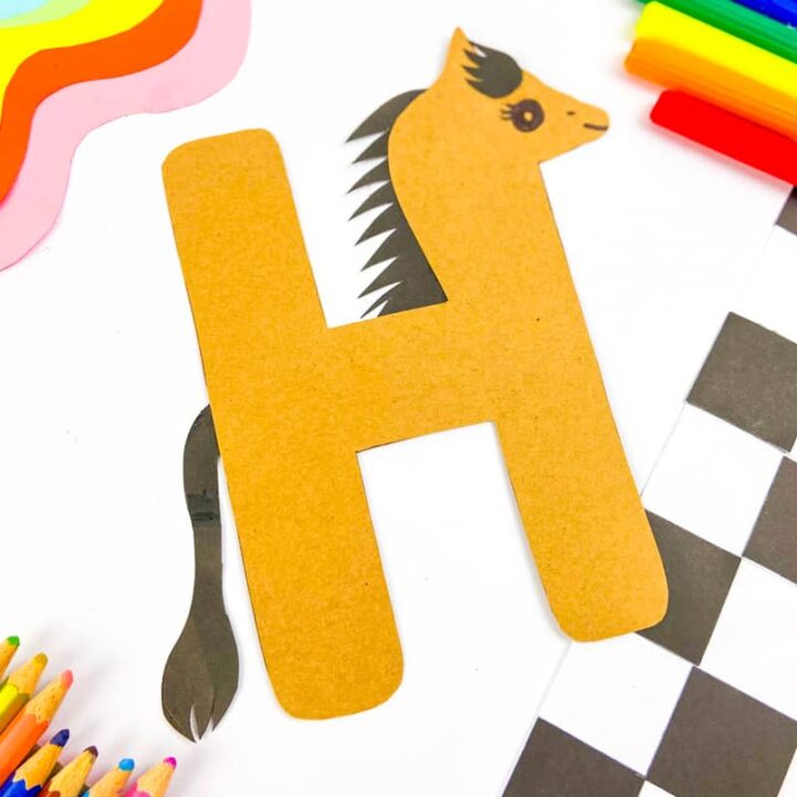 H is For Horse Craft with Printable Letter H - Made with HAPPY