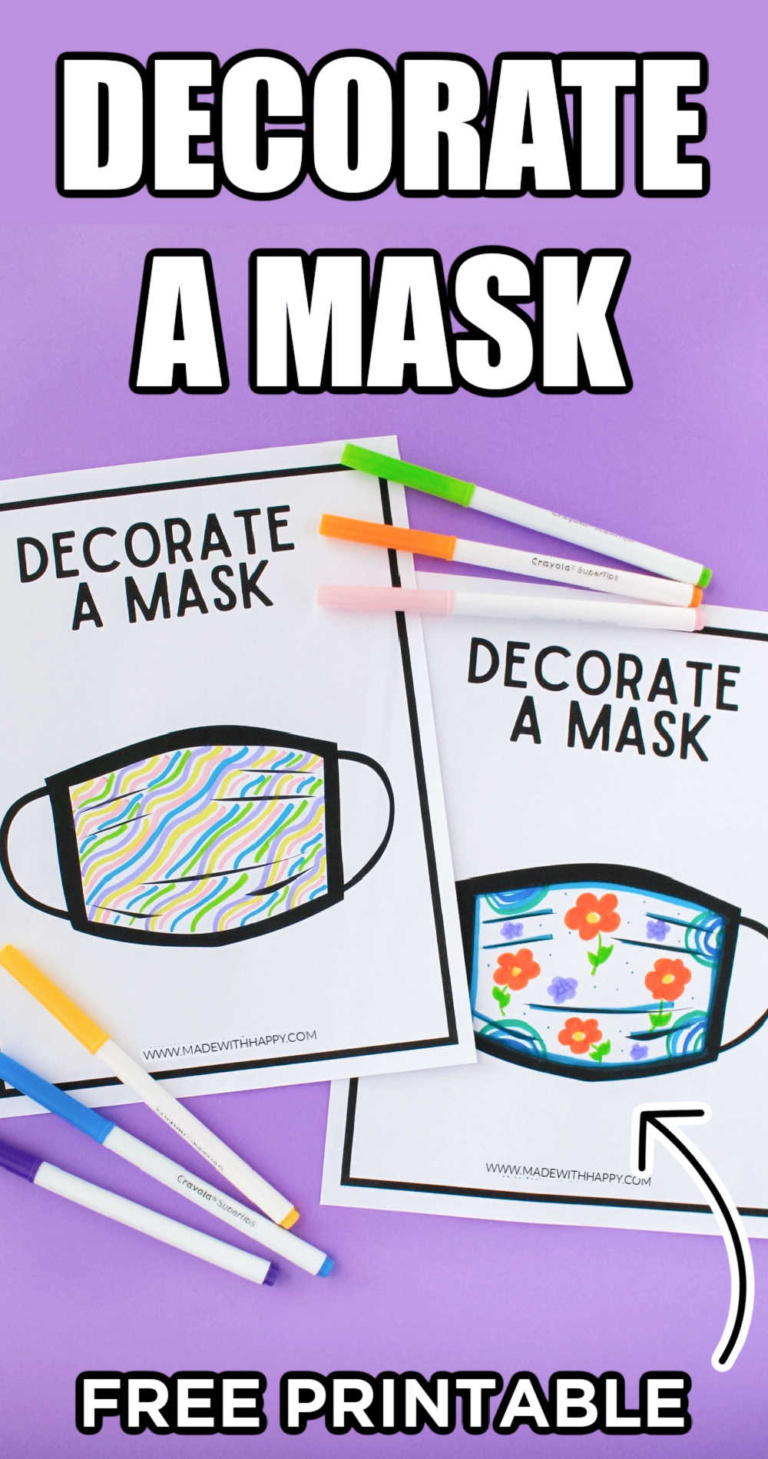 Decorate a Mask Worksheet Free Printable For Kids - Kids Activity