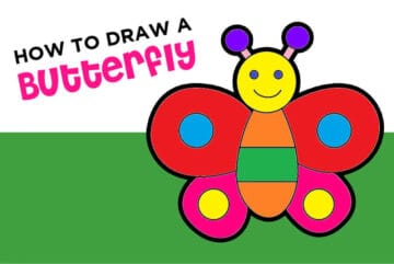 How to Draw a Butterfly Step By Step - Made with HAPPY