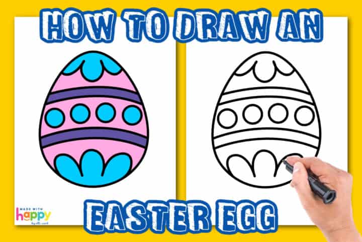 How To Draw an Easter Egg - Easy Step By Step Tutorial